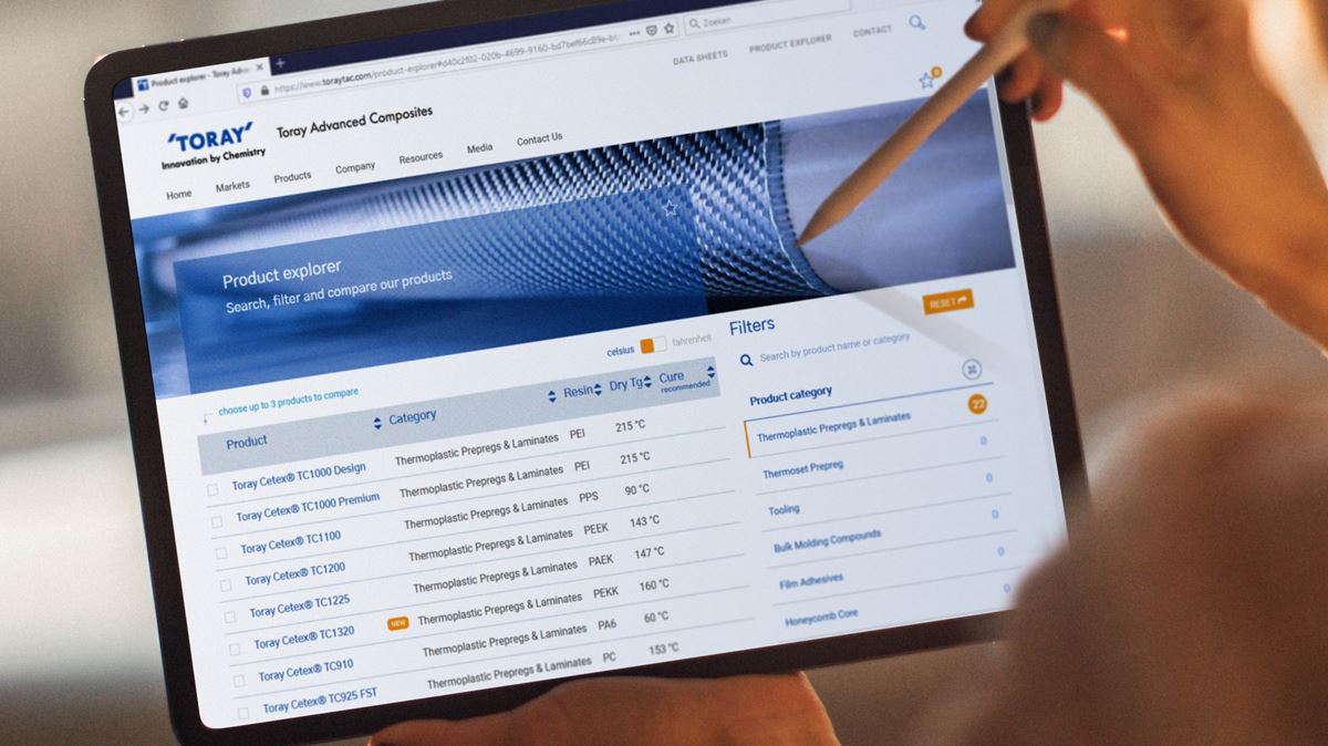 Product Explorer - Toray Advanced Composites